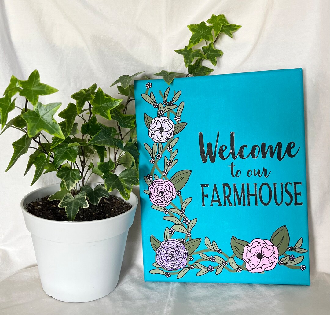Welcome to Our Farmhouse (flowers) - Etsy