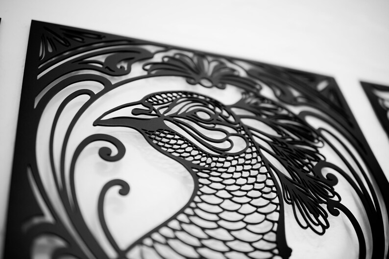 Nouveau Triptych Metal Panels Wall Art - Etsy Australia