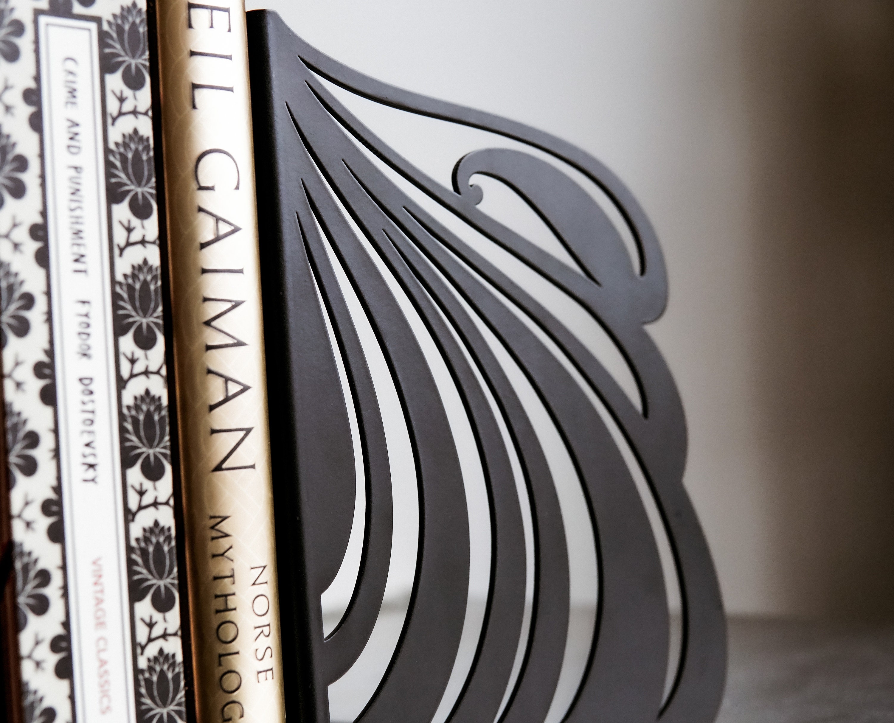 Steel Art Nouveau Bookends Double Sided - Etsy