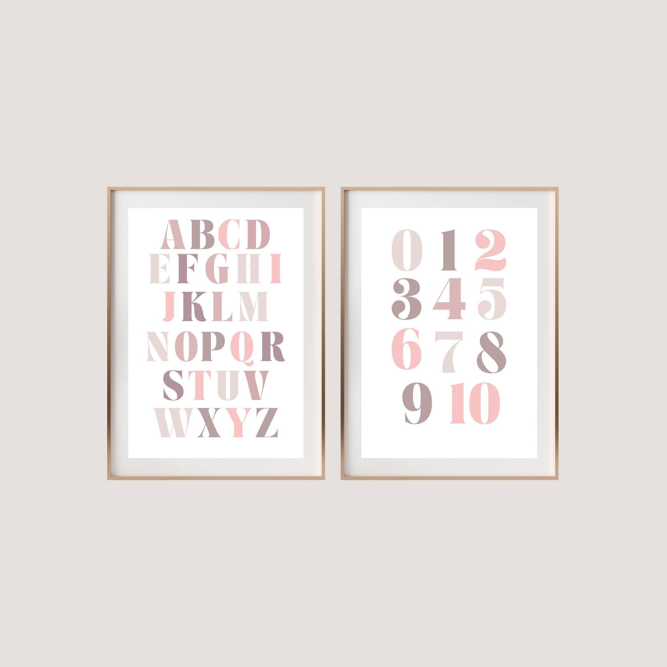 Blush/neutral Alphabet Nursery Printable - Etsy