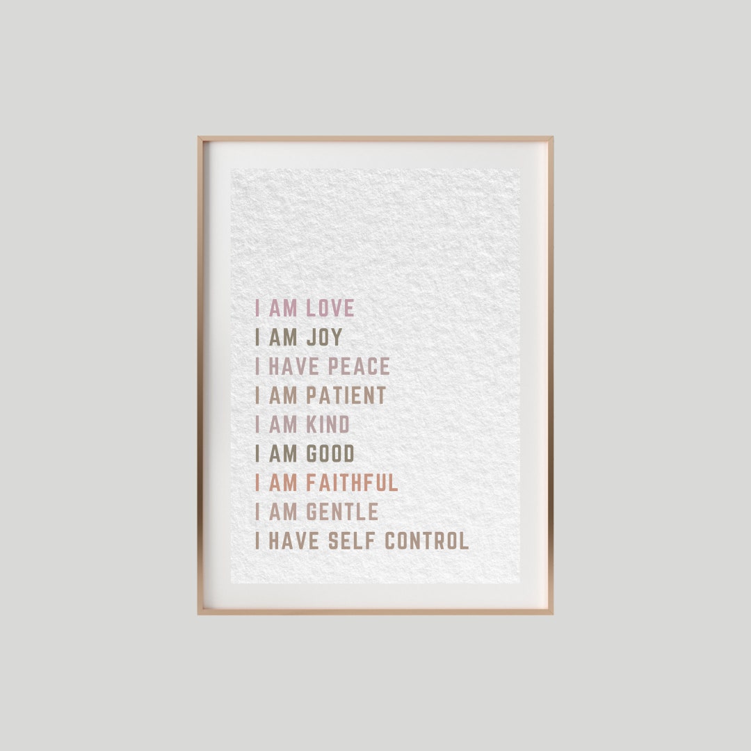 Fruit of the Spirit Affirmations, I Am Love, Joy, Peace, Patience ...