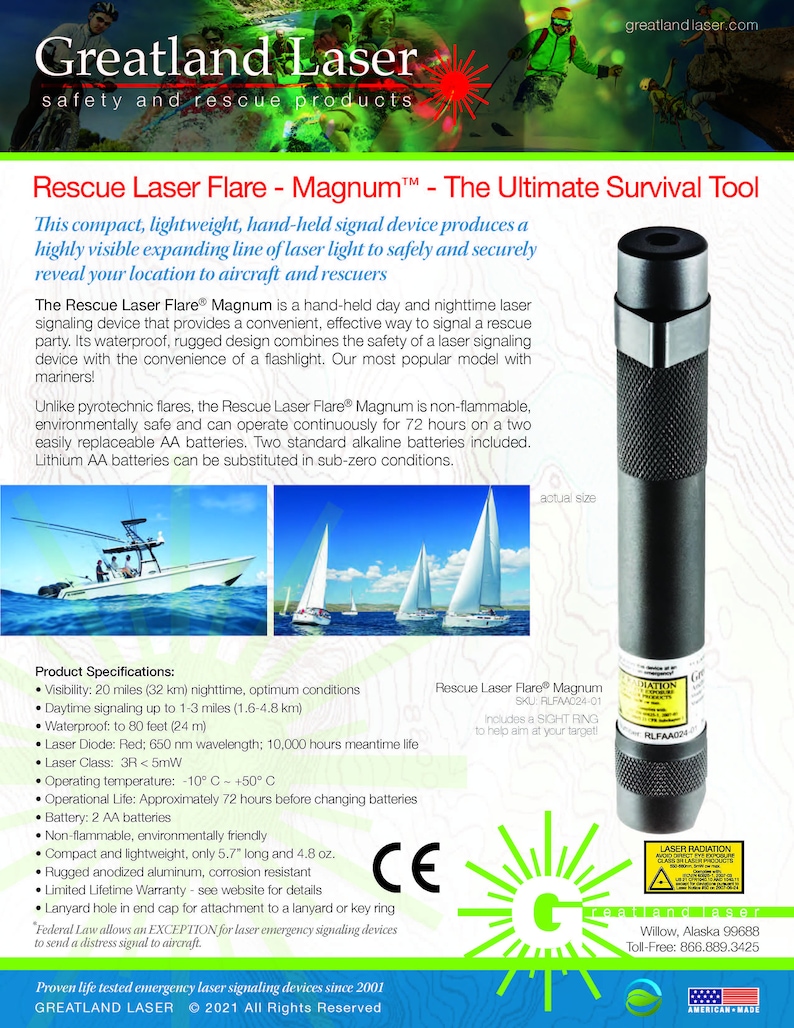 Rescue Laser Flare® Magnum Emergency Signaling Device - Etsy