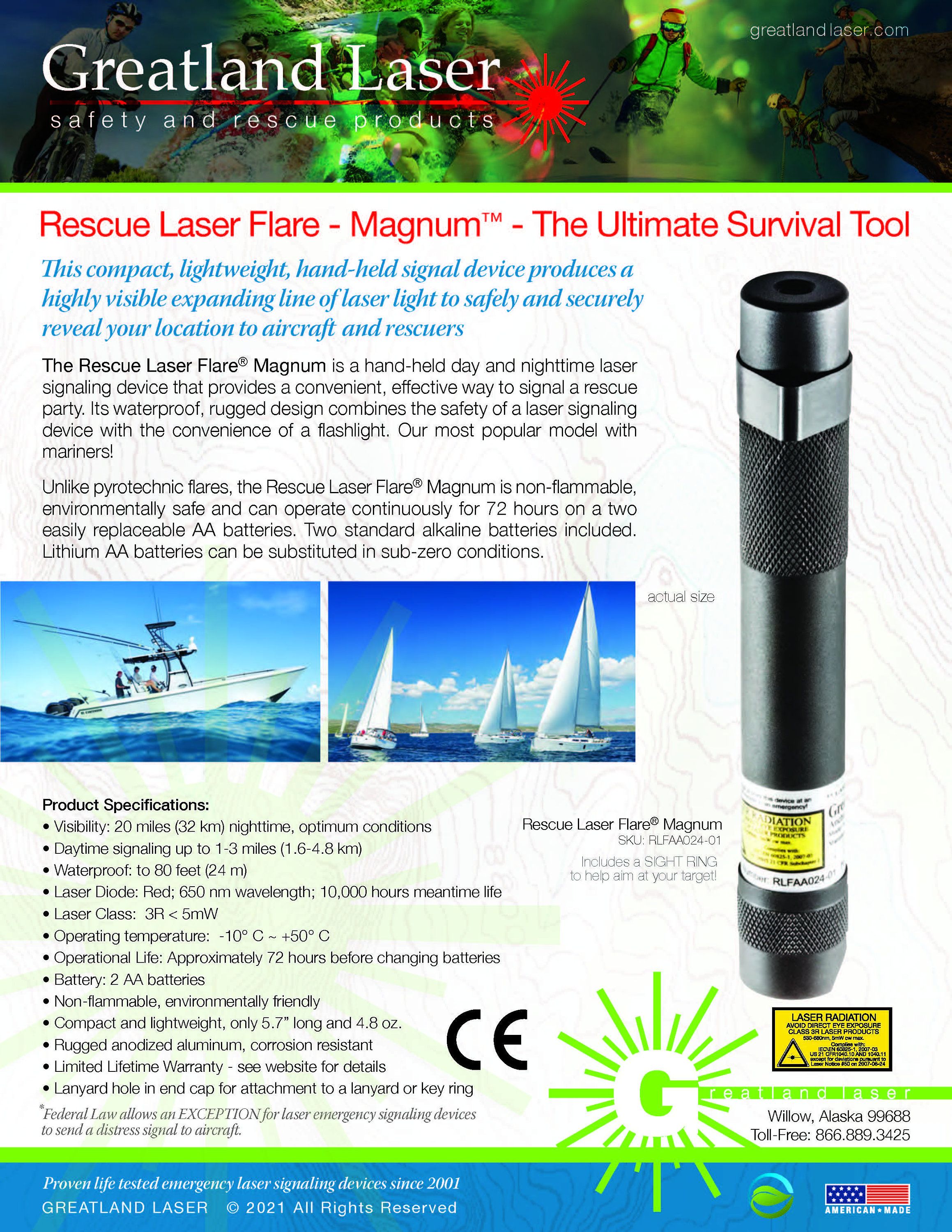 Rescue Laser Flare® Magnum Emergency Signaling Device - Etsy