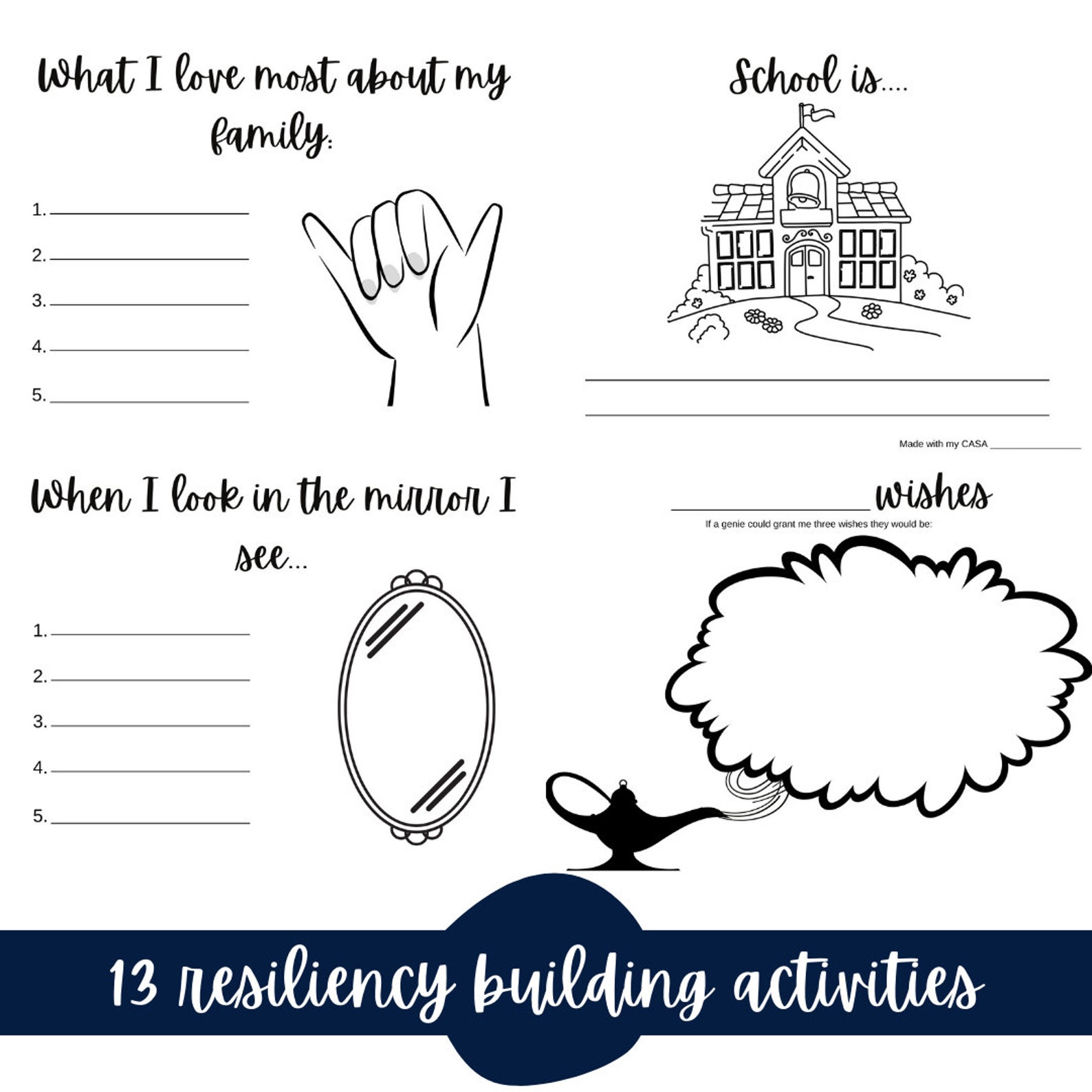 Resiliency Building Coloring Page Activities 11 Sheets - Etsy