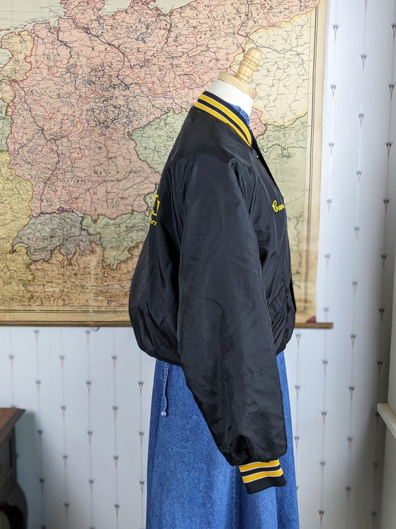80s black Thriftway employee jacket embroidered with … - Gem