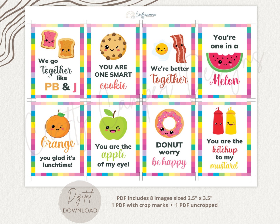 Printable Lunchbox Cards | Positive Notes | Inspiring Notes for Kids ...