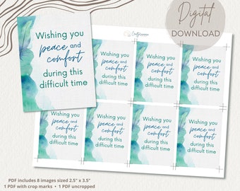 Sympathy Gift Tag Sympathy Gift Printable Condolence Gift | Etsy