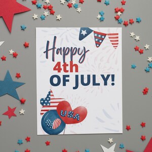 4th of July Gift Tag | USA Printable | Independence Day Gift Tag | Kids ...