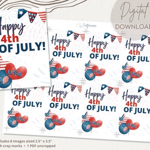 4th of July Gift Tag | USA Printable | Independence Day Gift Tag | Kids ...