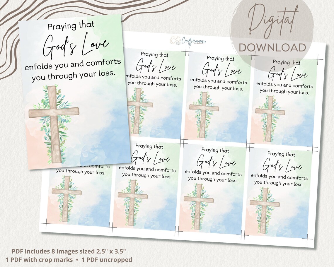 Sympathy Gift Tag | Sympathy Gift Printable | Condolence Gift Tag ...