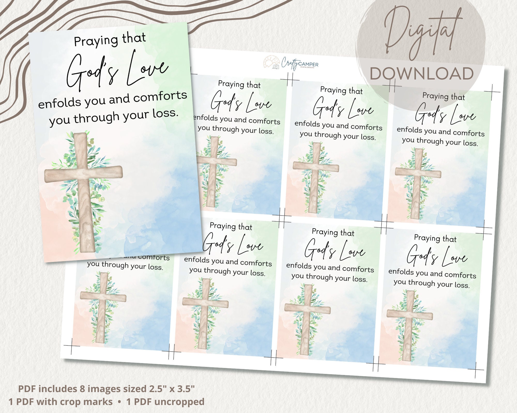 Sympathy Gift Tag | Sympathy Gift Printable | Condolence Gift Tag ...