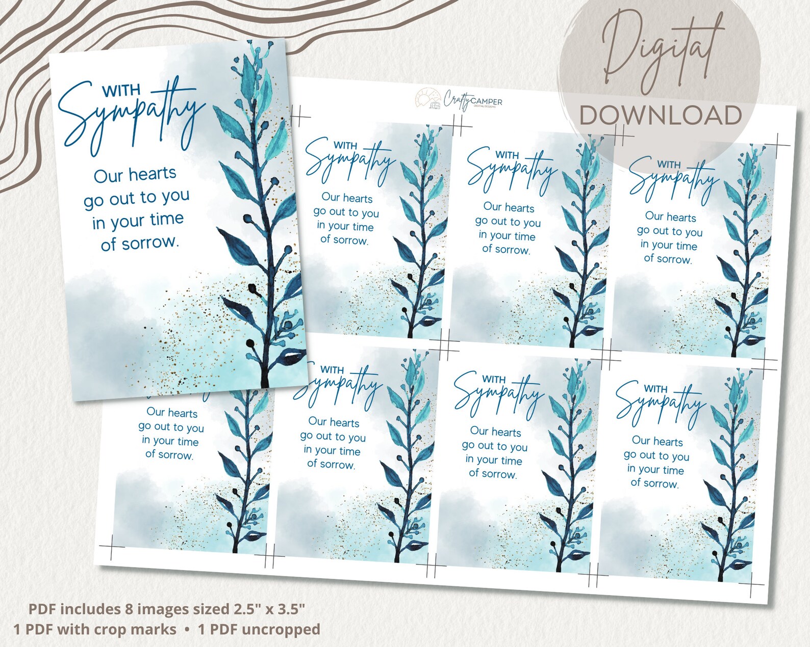 Sympathy Gift Tag | Sympathy Gift Printable | Condolence Gift Tag ...