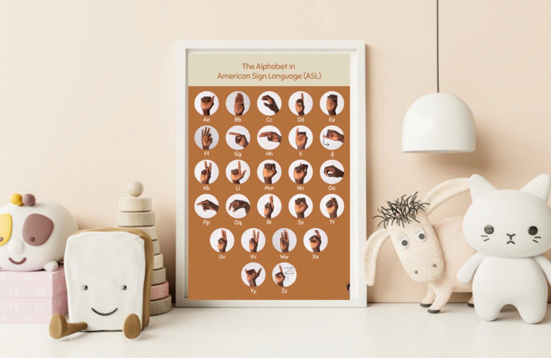 ASL Poster, American Sign Language Alphabet Printable, Sign Language ...