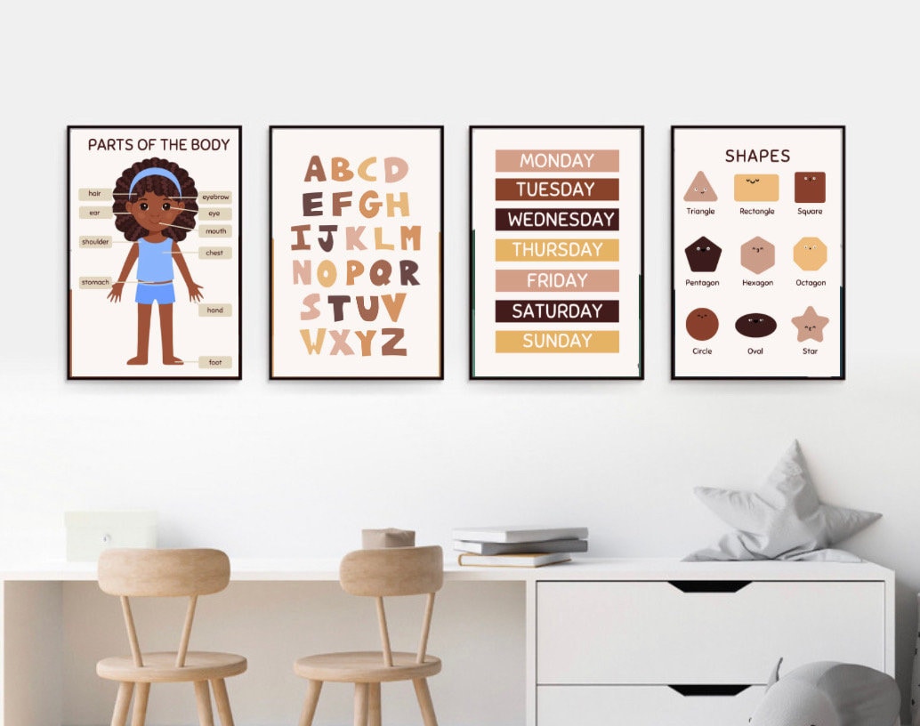 Printable Alphabet Poster, Abc Poster, Alphabet Letters Educational ...