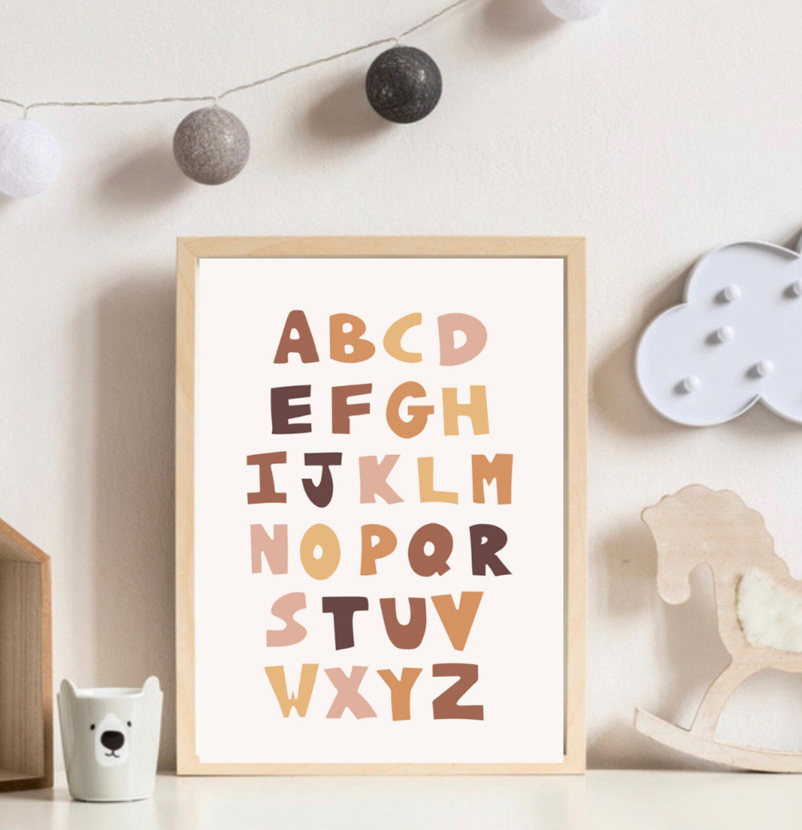 Printable Alphabet Poster, Abc Poster, Alphabet Letters Educational ...