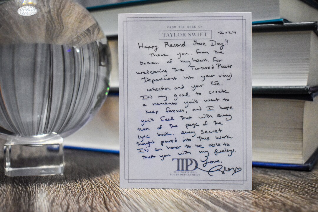 TTPD Record Store Day Sticker/stationary - Etsy