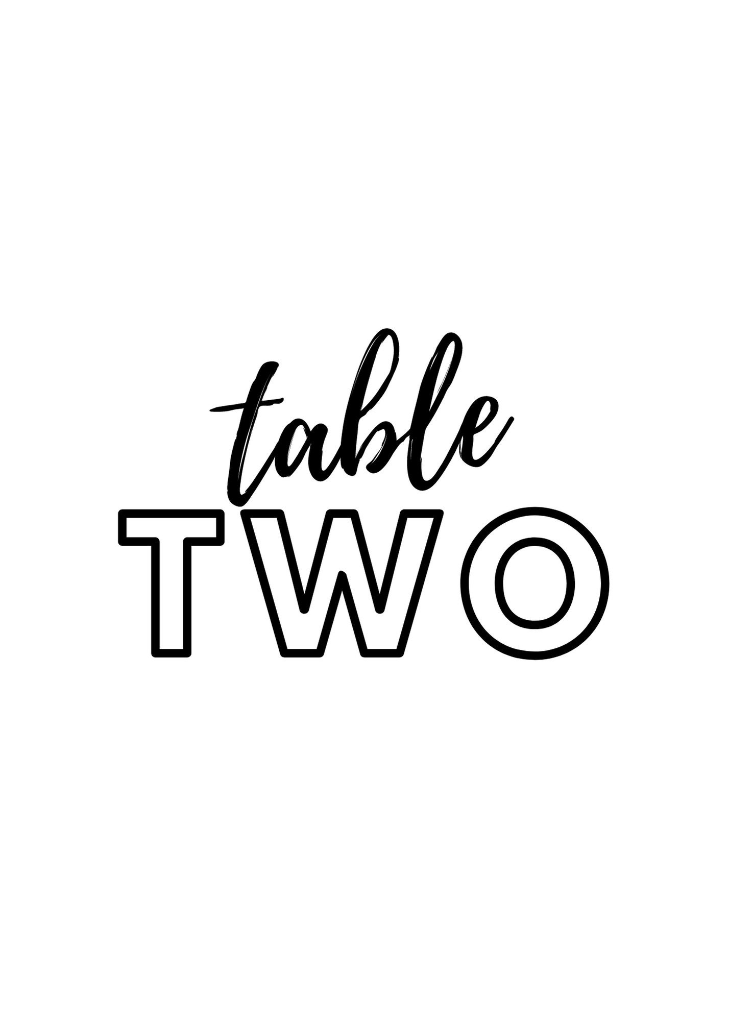 Printable Table Numbers Digital Download - Etsy