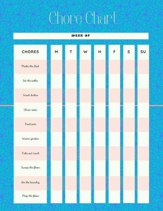 Chore Chart | Etsy
