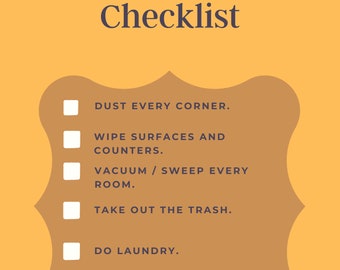 Weekend Cleaning Checklist - Etsy