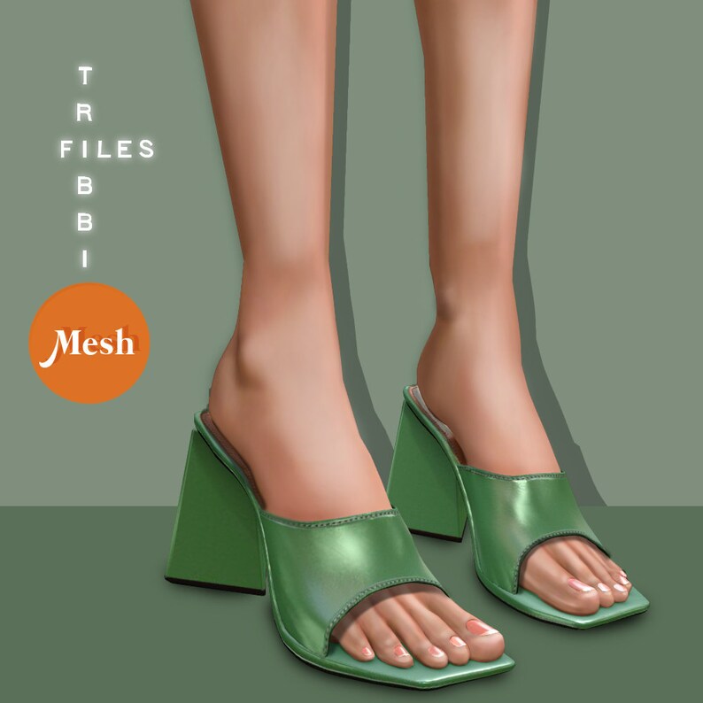 IMVU MESH FILE: Trilogy Block Heels - Etsy
