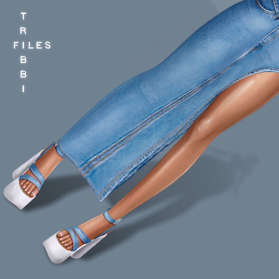 IMVU Margo Outfit // Polygon Body Mesh / Lalov Shoe Mesh - Etsy