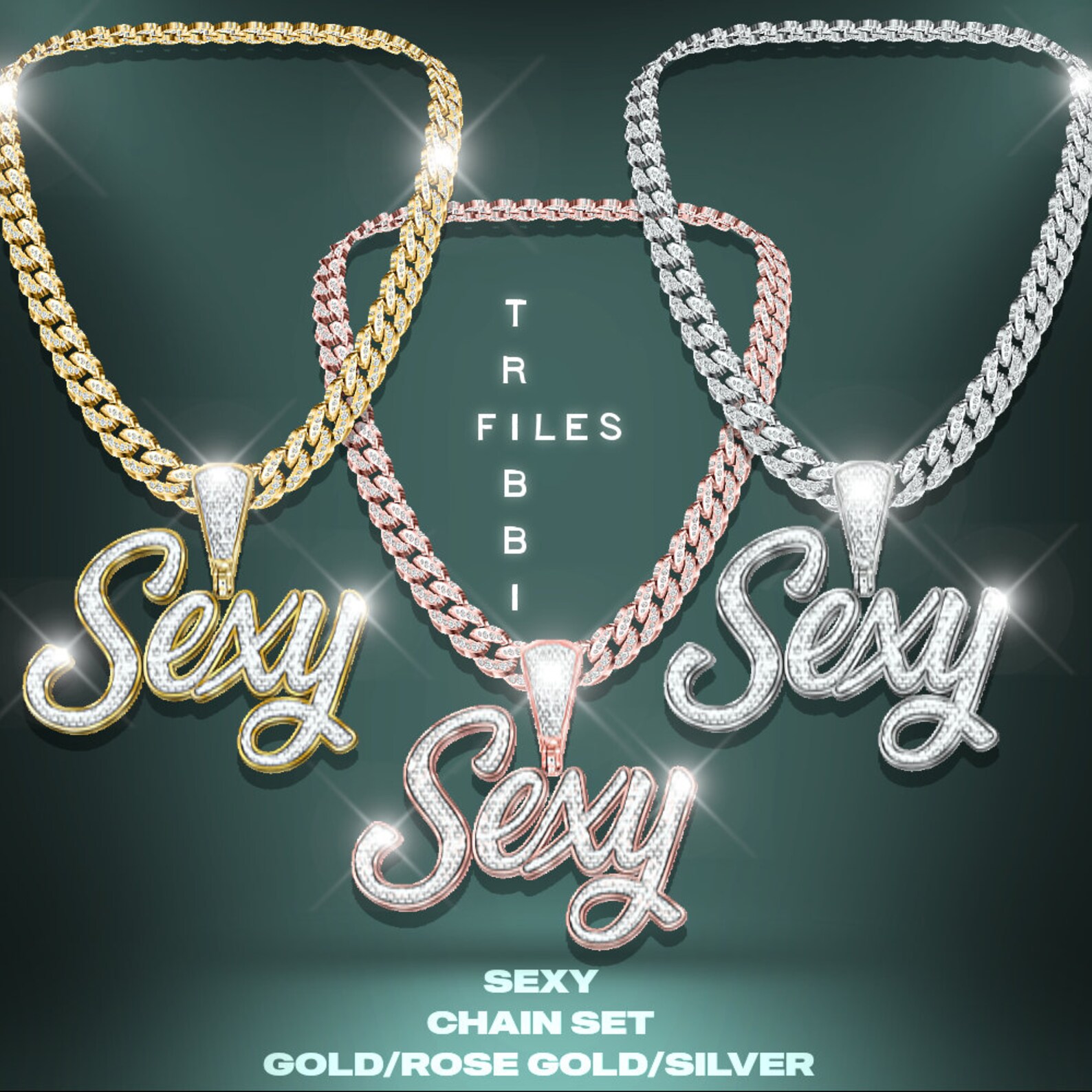 IMVU Trendy Bling Bling Chains 2 // Dutty3d Mesh - Etsy
