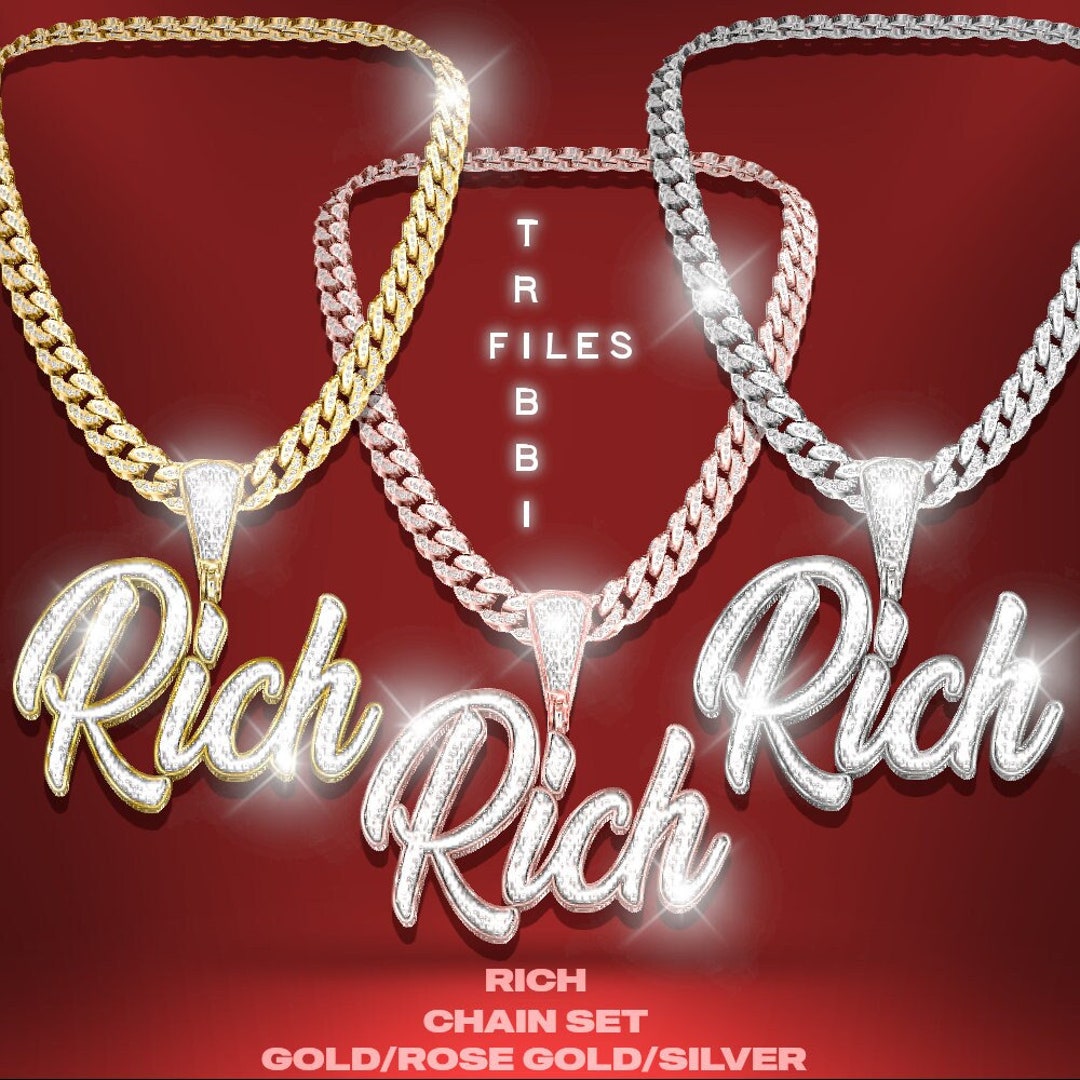 IMVU Trendy Bling Bling Chains 3 // Dutty3d Mesh - Etsy