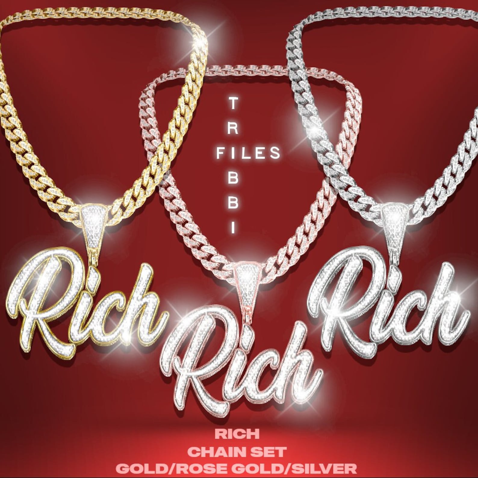 IMVU Trendy Bling Bling Chains 3 // Dutty3d Mesh - Etsy
