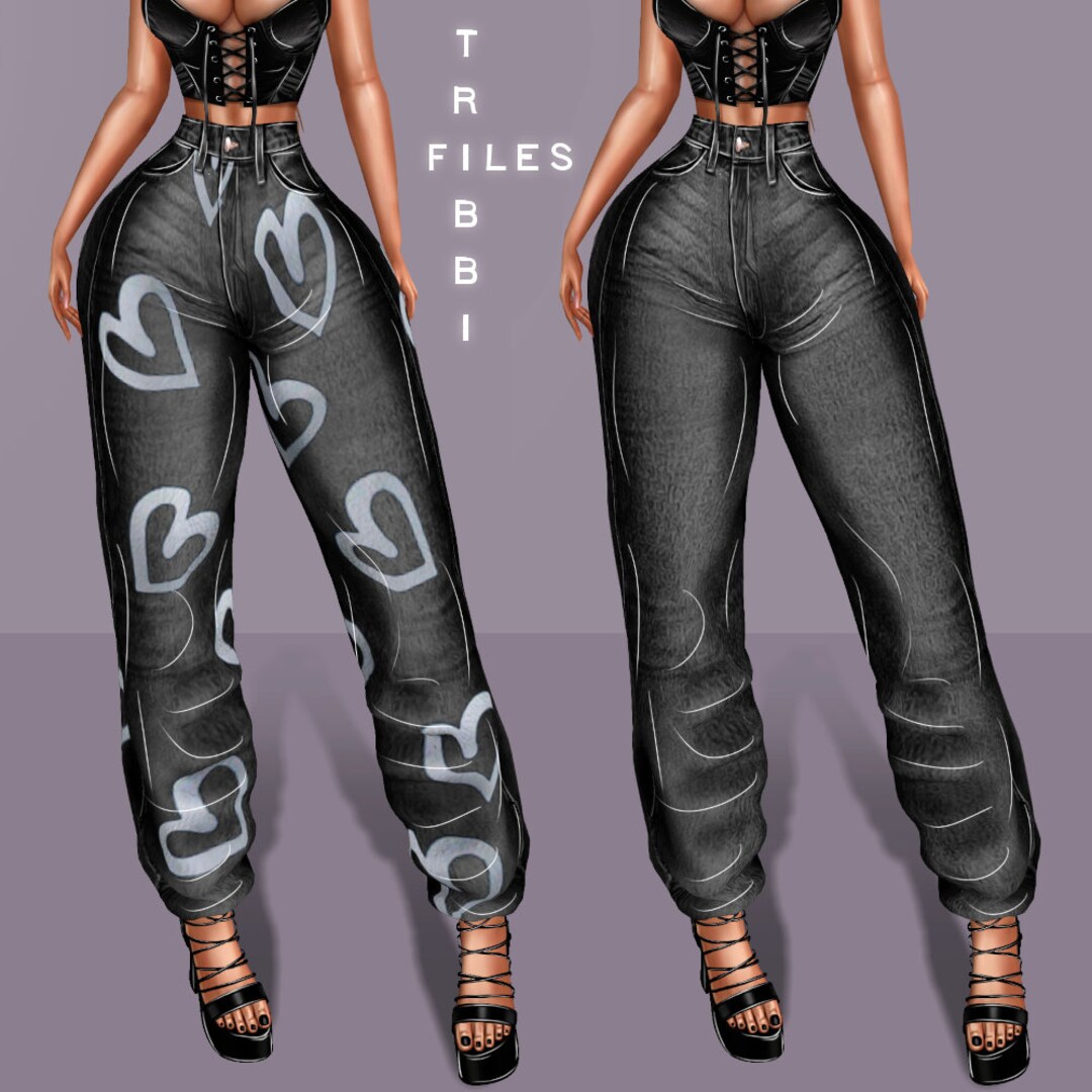IMVU Cutie Baggy Jeans // Essme Mesh - Etsy