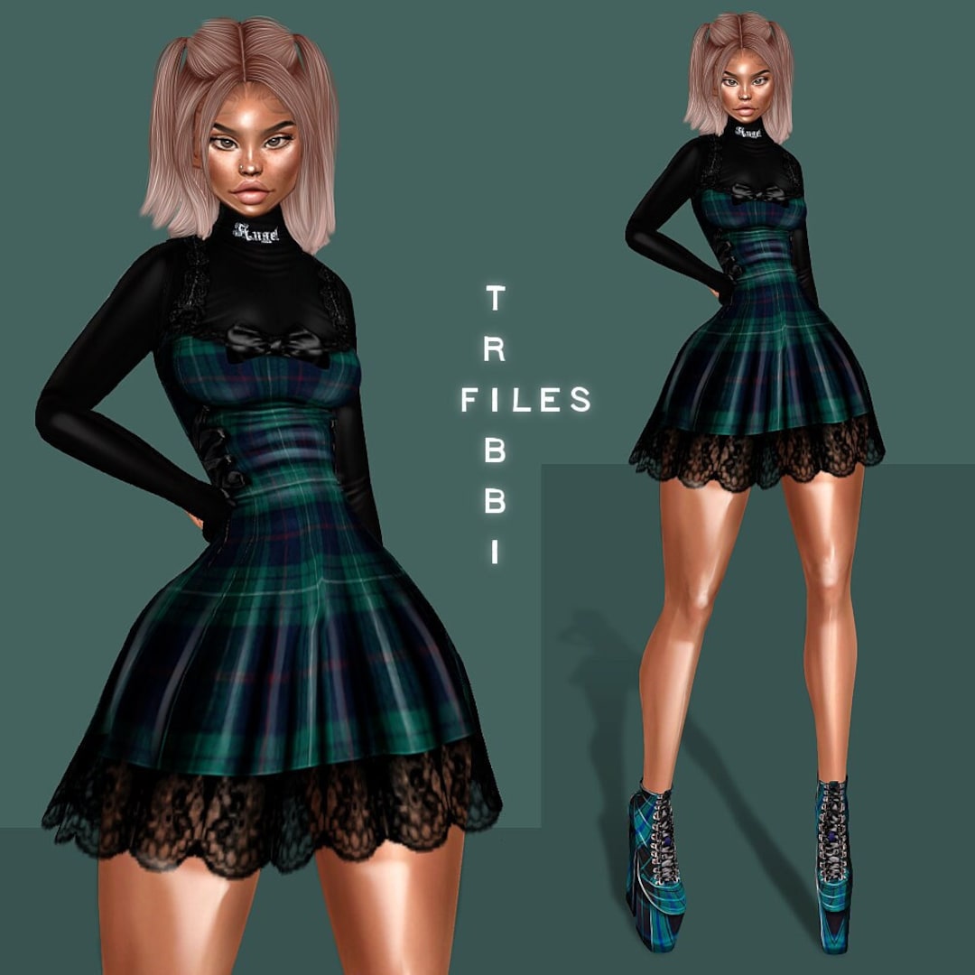 Free IMVU Willow Mismatched Set // Wiing Dress Mesh / Bibirasta Boot ...
