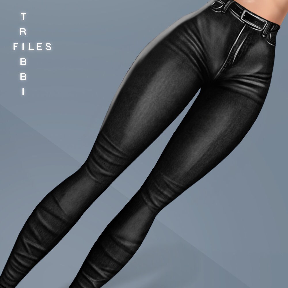 IMVU High-waist Crimson Jeans // Sweetener Mesh - Etsy