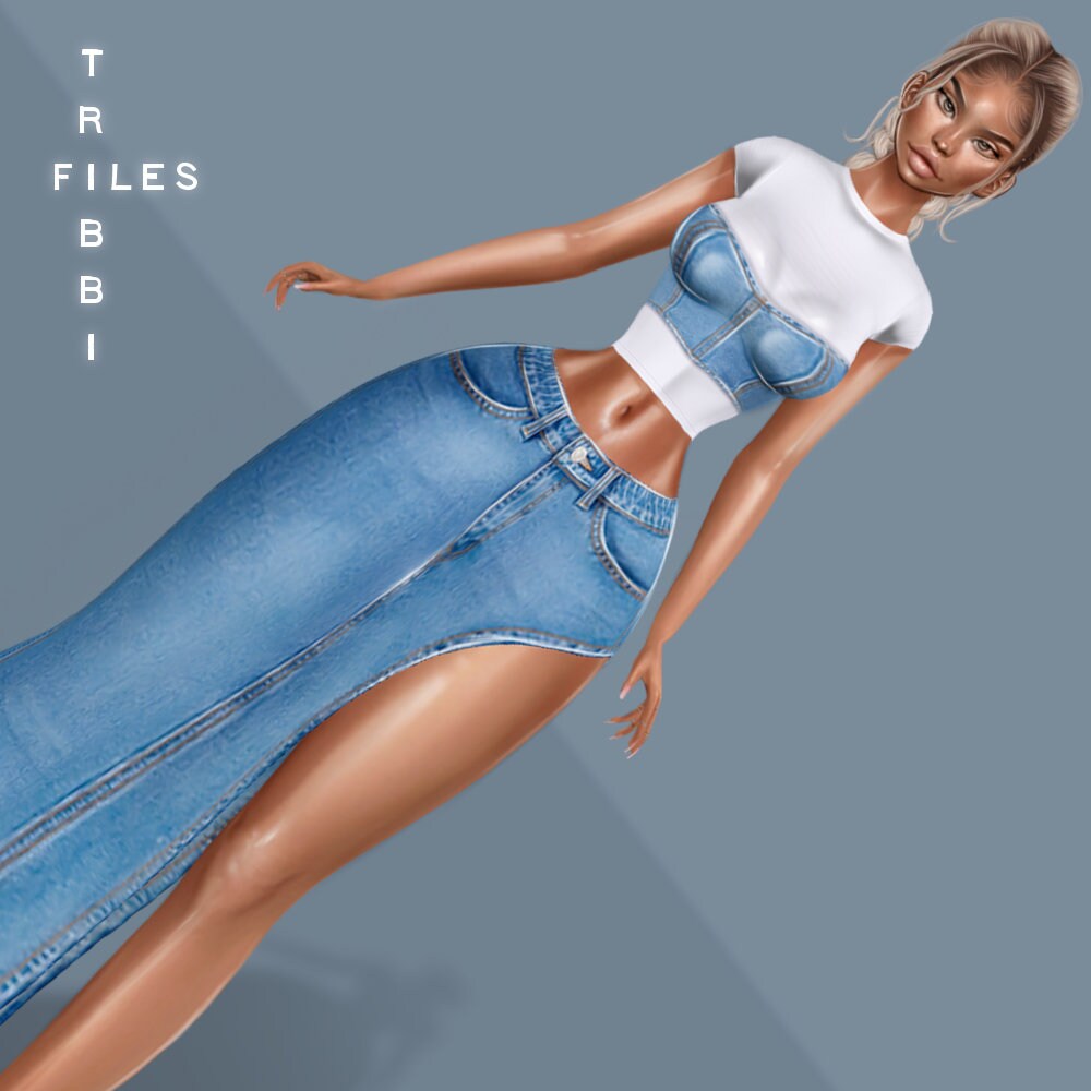 IMVU Margo Outfit // Polygon Body Mesh / Lalov Shoe Mesh - Etsy