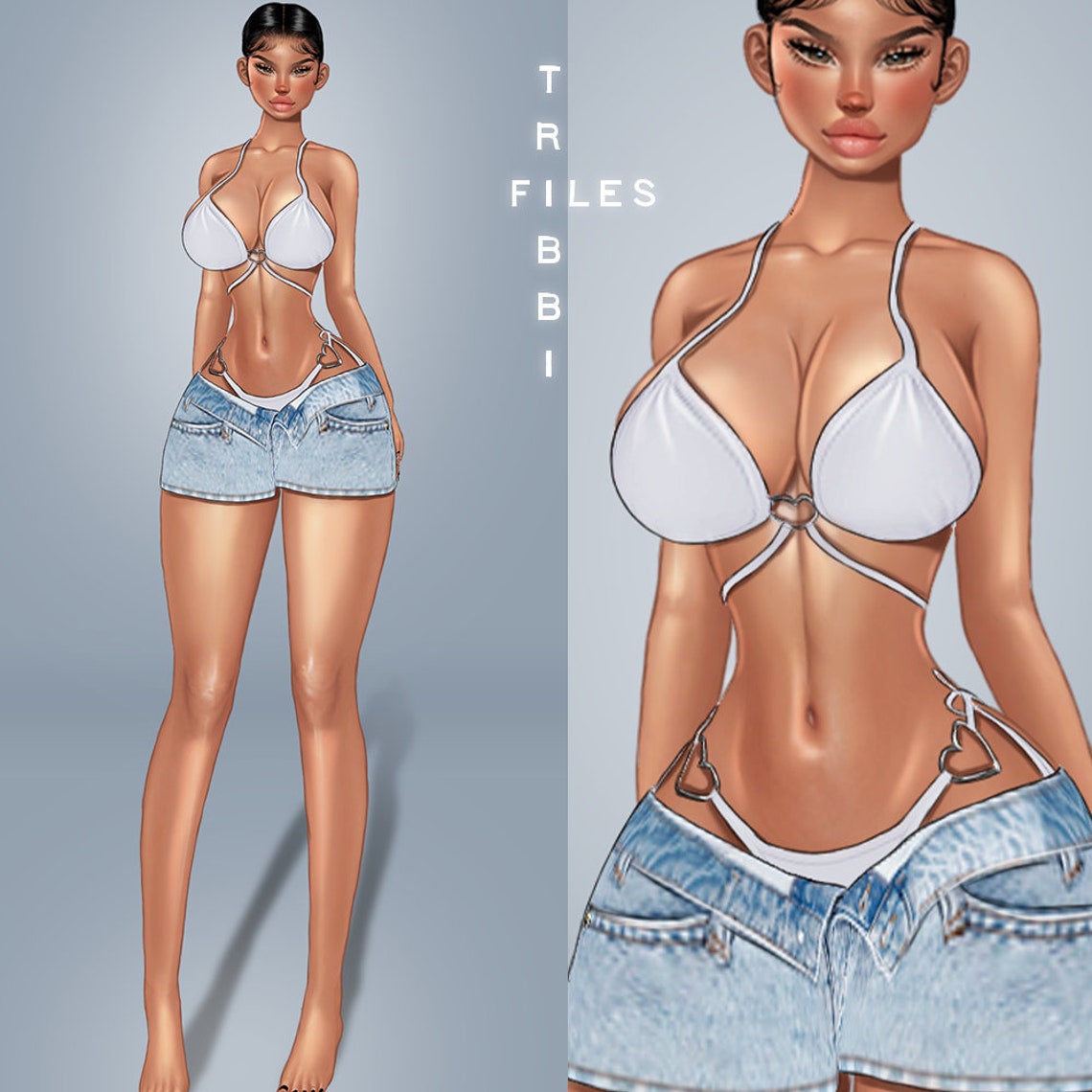 IMVU Freya Set // Polygon Body Mesh - Etsy