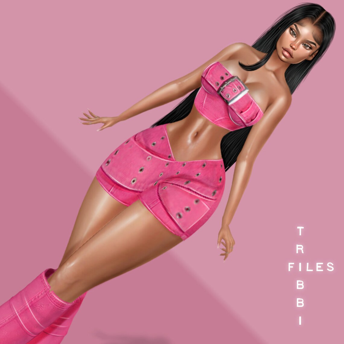 IMVU Annika Outfit // Polygon Body Mesh / Enoc Boot Mesh - Etsy