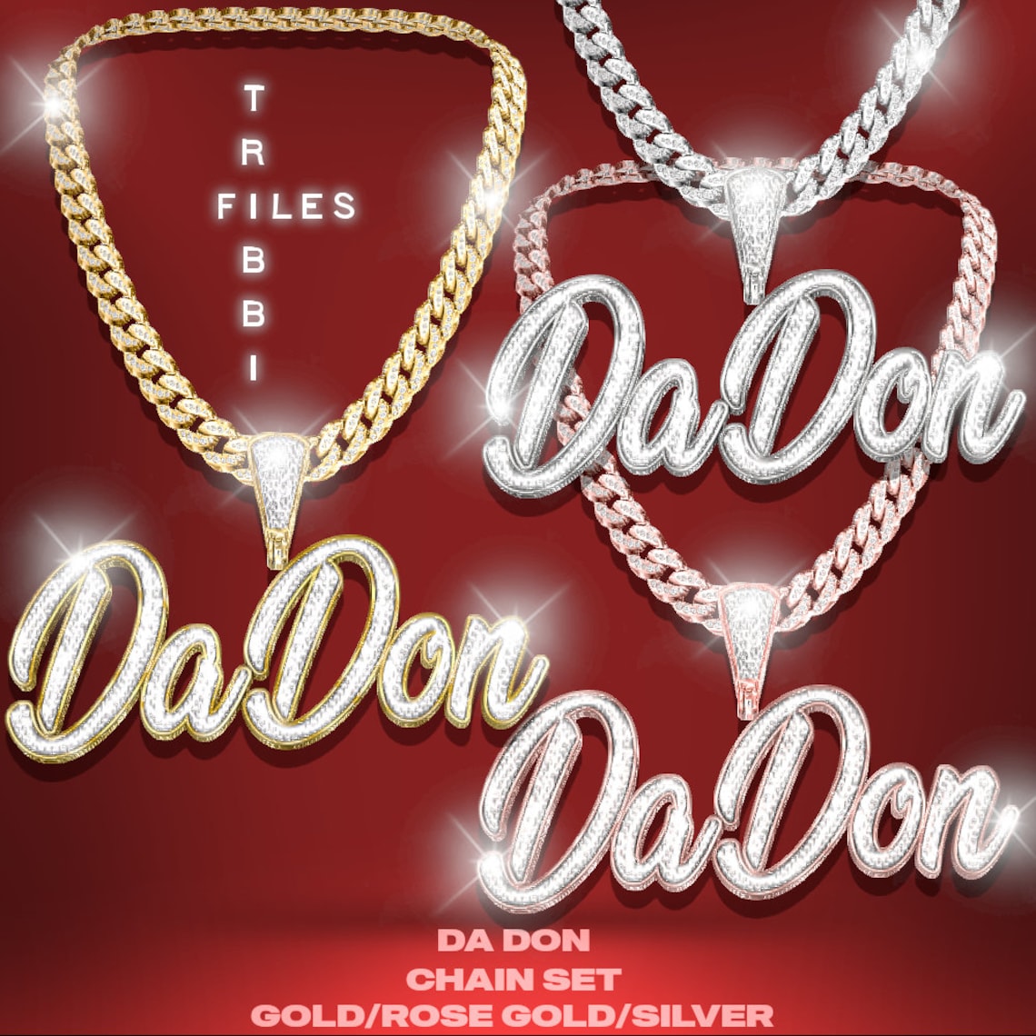 IMVU Trendy Bling Bling Chains 3 // Dutty3d Mesh - Etsy