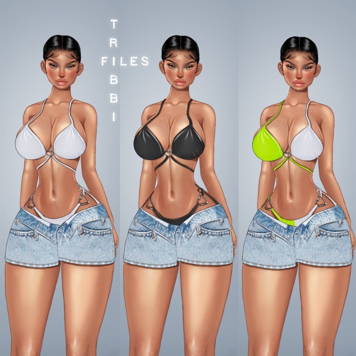 IMVU Freya Set // Polygon Body Mesh - Etsy