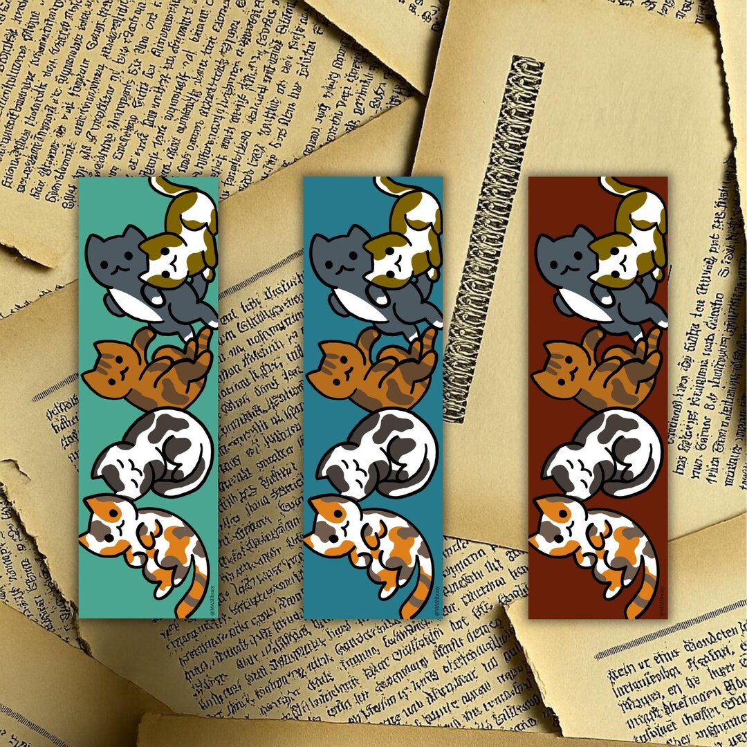 Printable Cat Bookmarks – Autumn Kawaii Style (digital Download) - Etsy