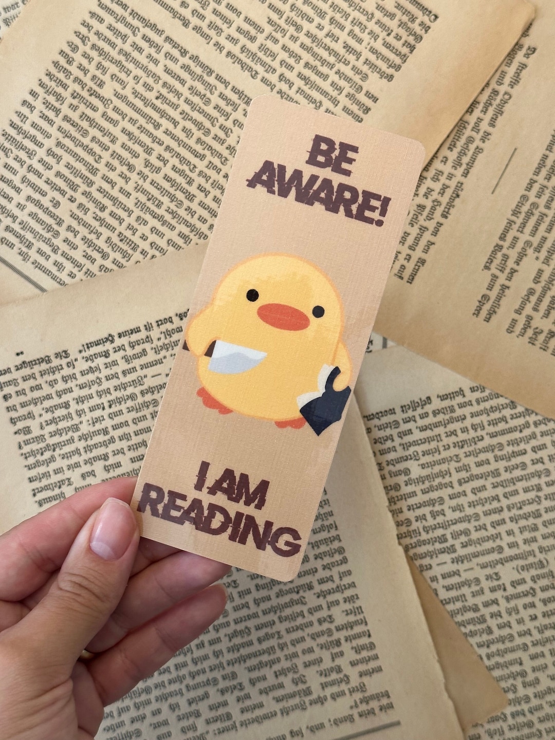 Be Aware Duck Bookmark | Bookish, Duck Lover, Reader Gift, Laminated ...