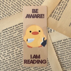 Be Aware Duck Bookmark | Bookish, Duck Lover, Reader Gift, Laminated ...