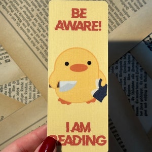 Be Aware Duck Bookmark | Bookish, Duck Lover, Reader Gift, Laminated ...