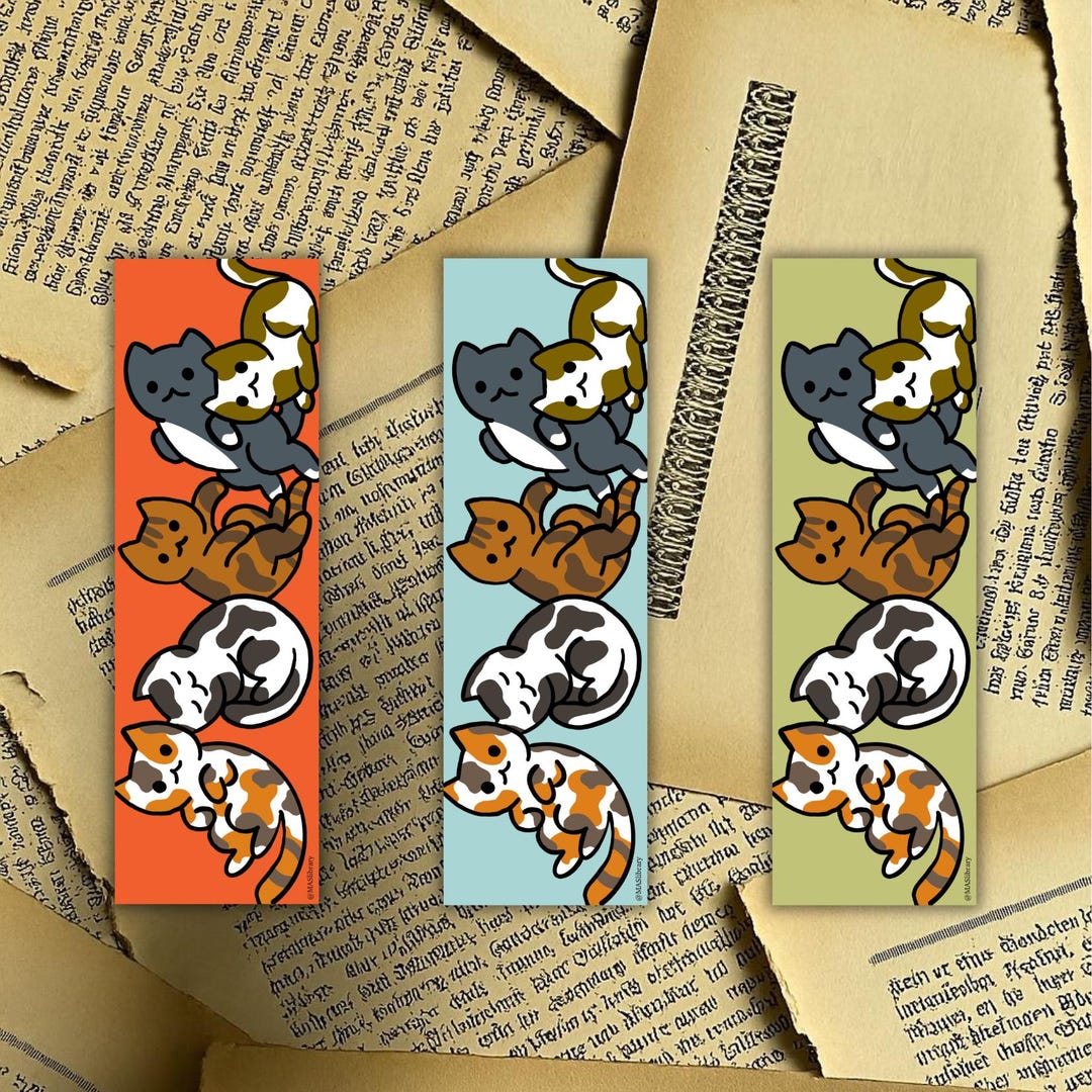 Spring Cat Bookmarks – Kitten Art, Reading Gift (digital Download) - Etsy
