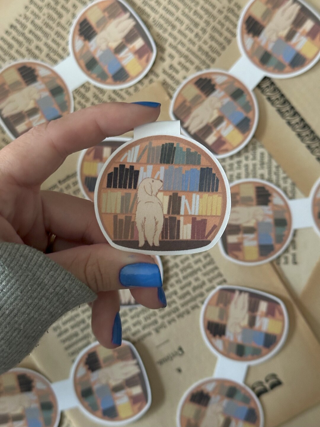 Dog in Library Magnetic Bookmark - Book Lover Gift - Etsy