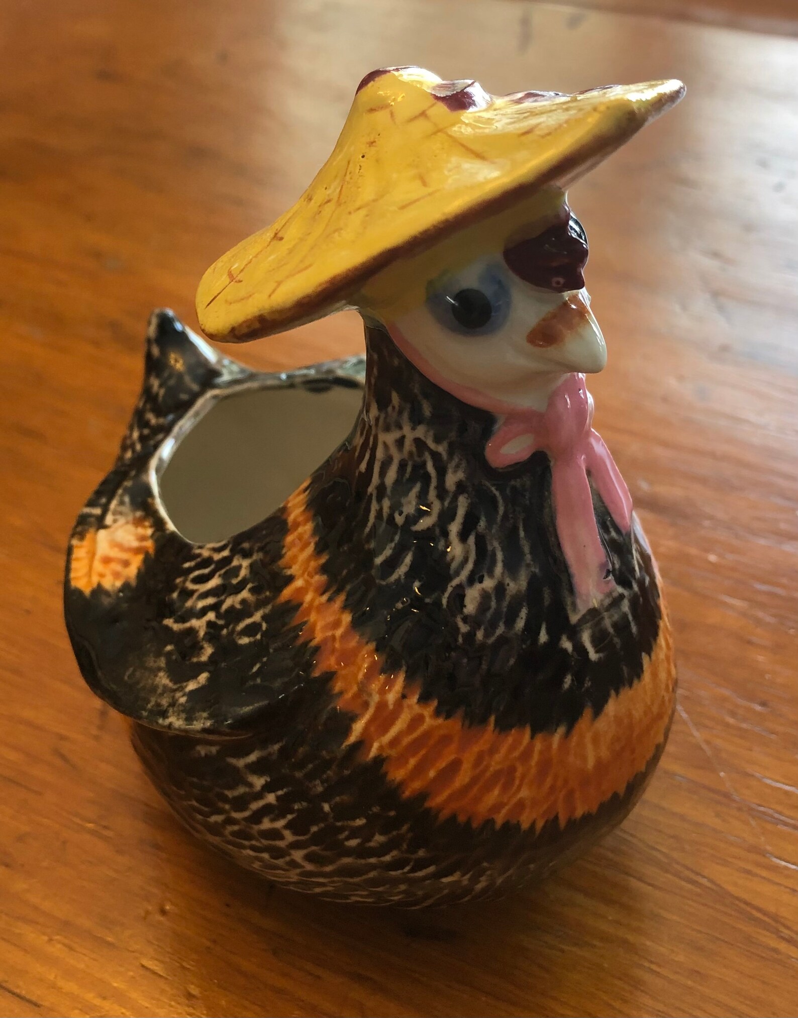 Hen/chicken in Hat Planter Pot - Etsy