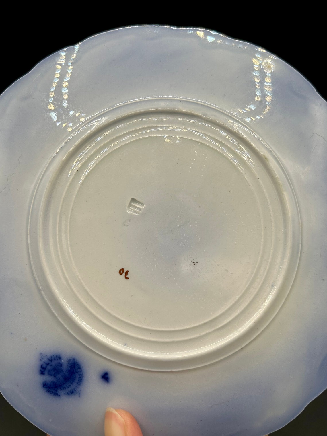 Flow Blue, Kelvin, Alfred Meakin Porcelain Bread and Butter Plates With ...