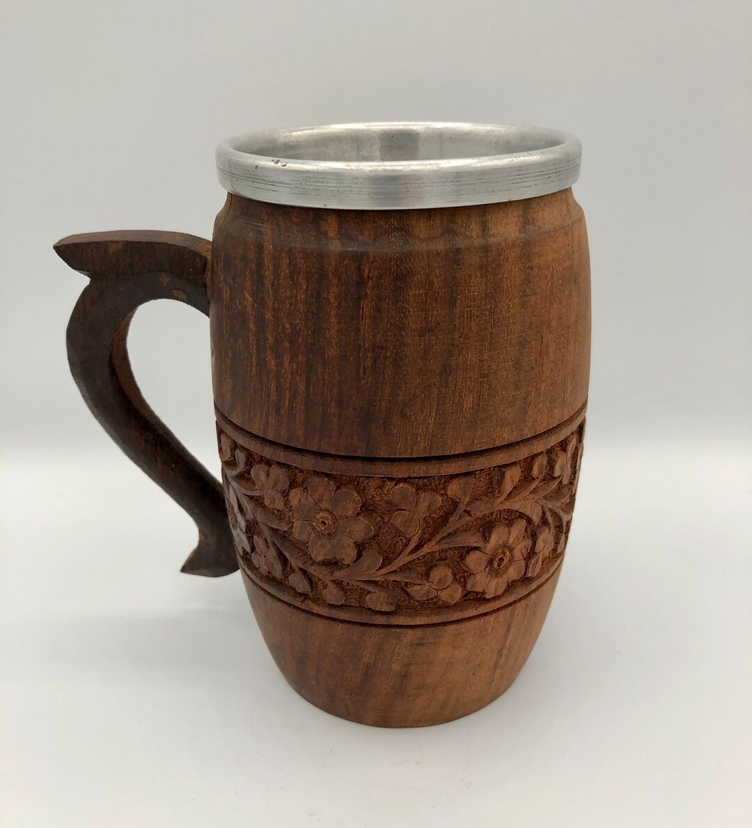 Unique Hand Carved Wooden Beer Stein - Etsy