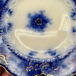 Flow Blue, Kelvin, Alfred Meakin Porcelain Bread and Butter Plates With ...
