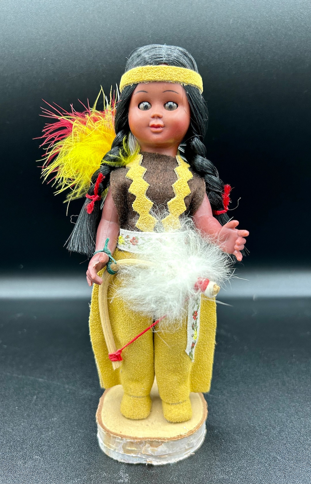 Native American Indigenous Carlson Girl Doll With Genuine Leather - Etsy