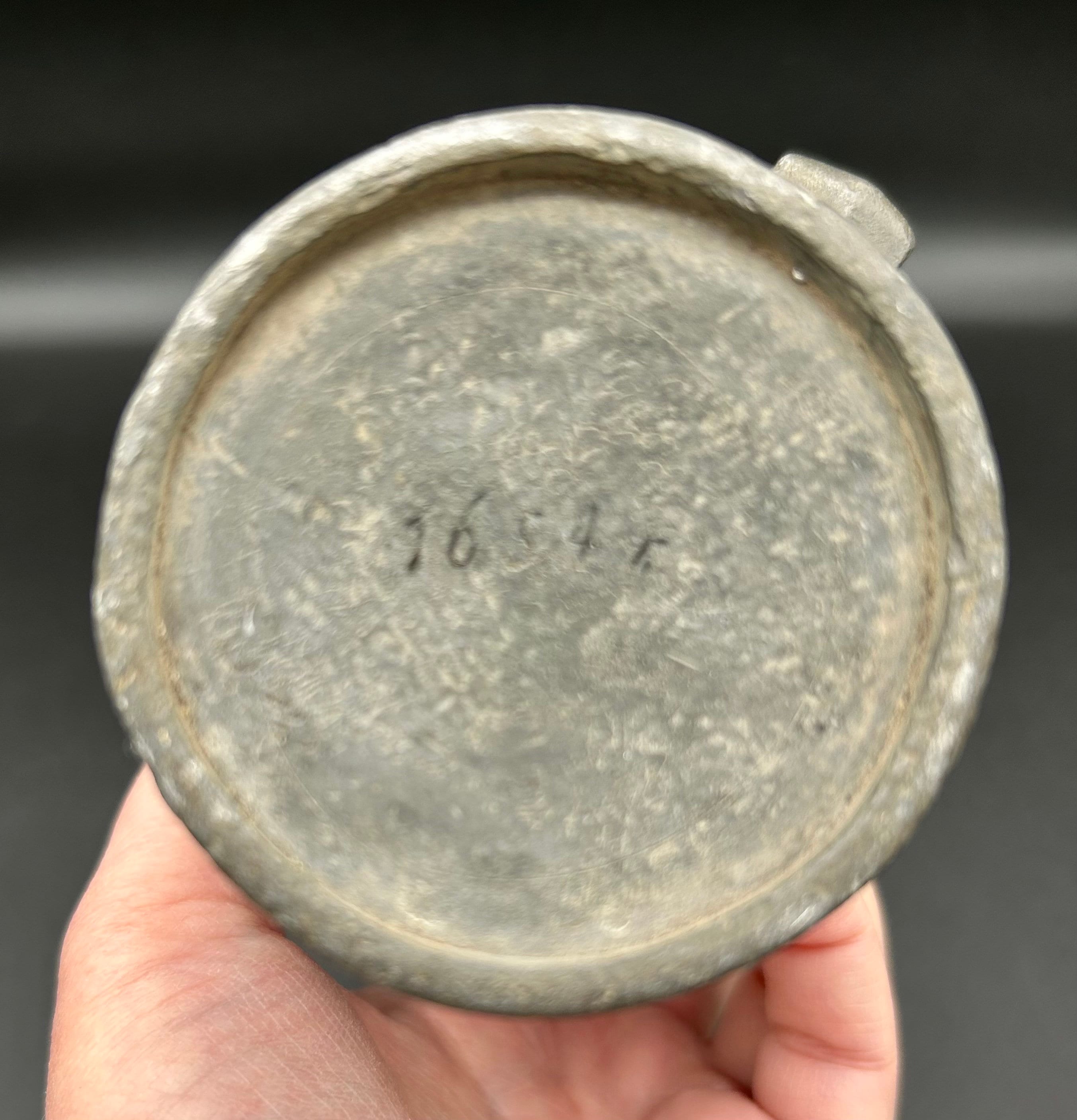 Primitive Etched Pewter Stein/pitcher With Hinged Lid - Etsy