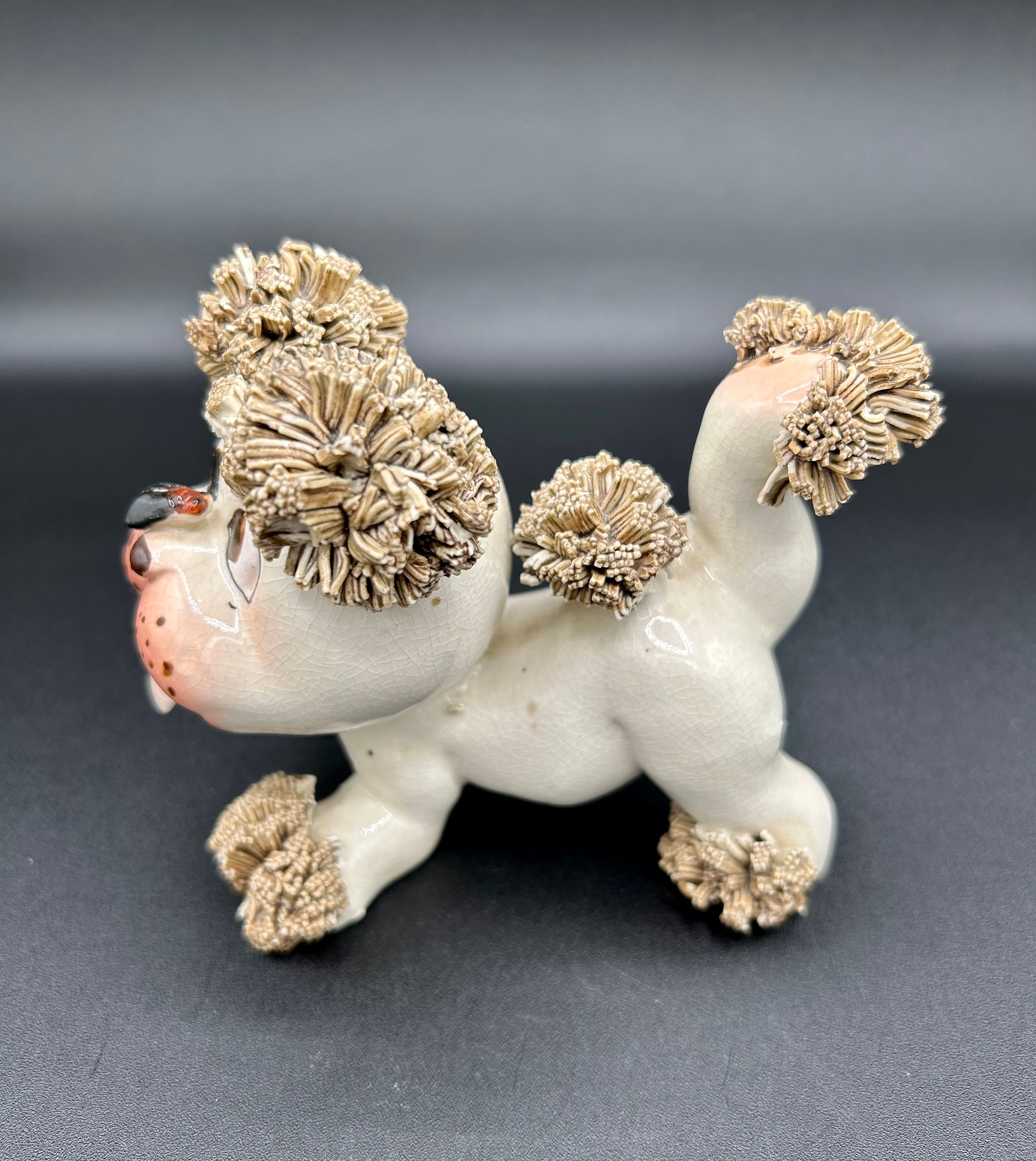 Adorable Lefton Spaghetti Dog With Fly on Nose and Leg Up - Etsy