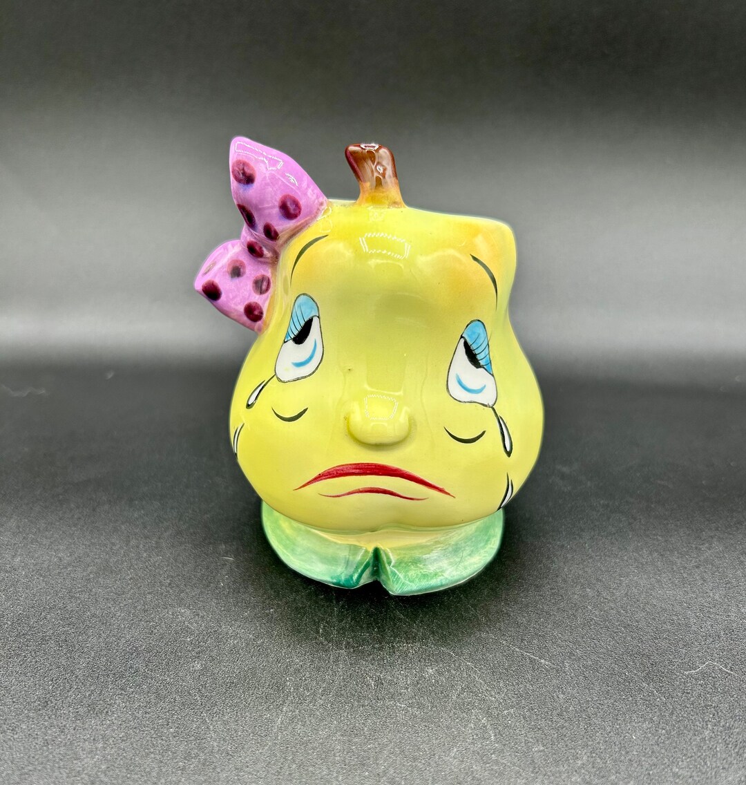 PY Japan Anthropomorphic Crying Pear Face Kitschy Planter - Etsy
